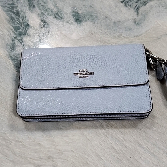 Coach | Bags | Coach Blue Walletwristlet | Poshmark